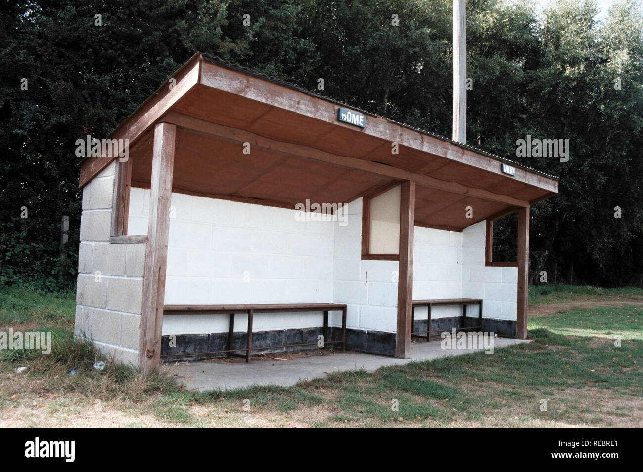 Dugout at Beccles Caxton FC Football Ground, Caxton Meadow, Beccles ...