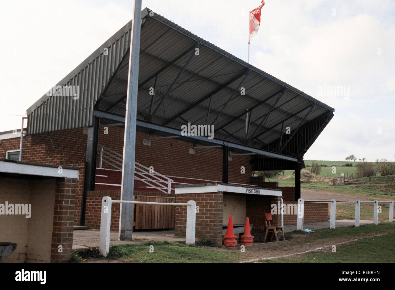 General view of Esh Winning FC Football Ground, West Terrace ...