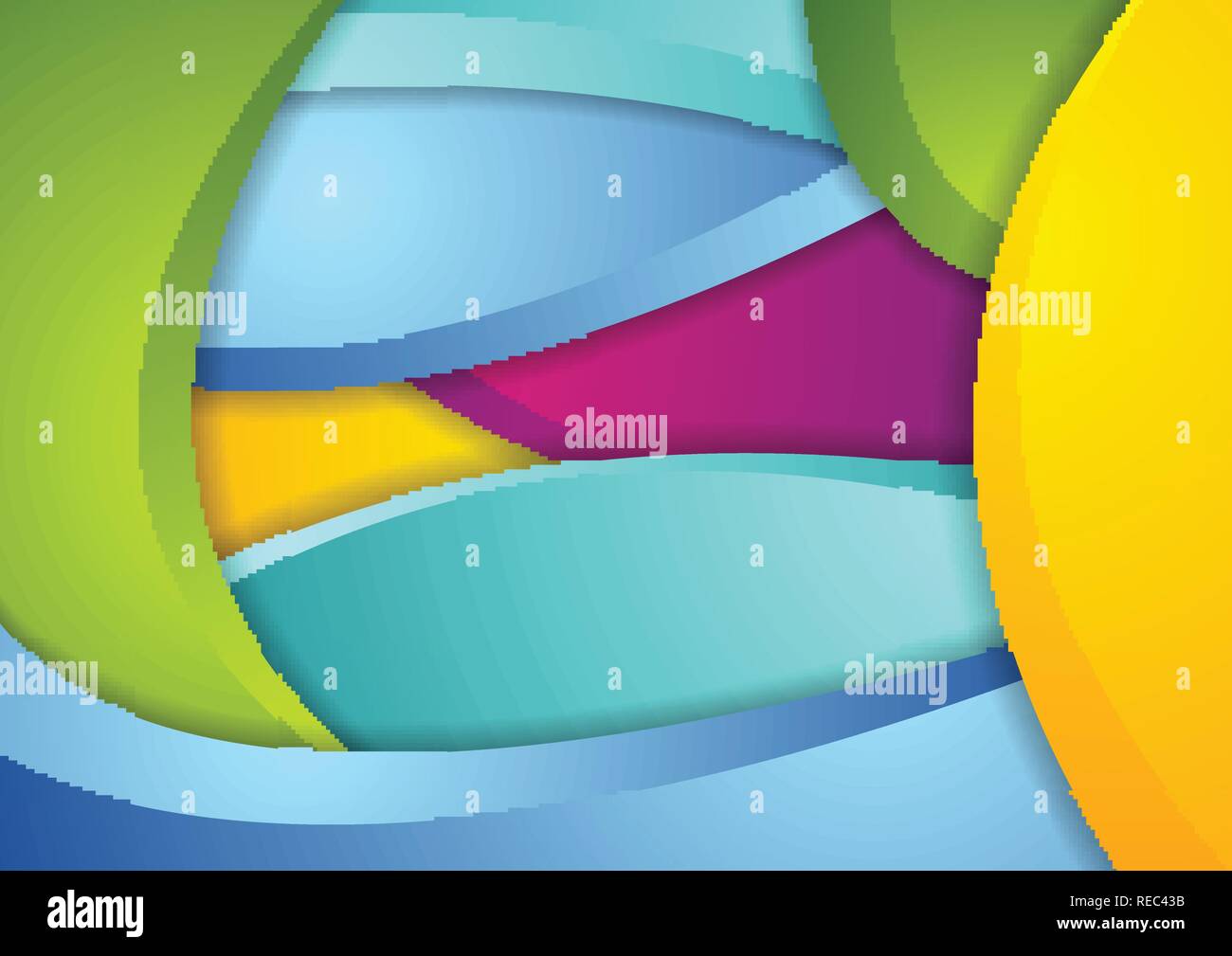 Abstract green orange wavy design Stock Vector Images - Alamy