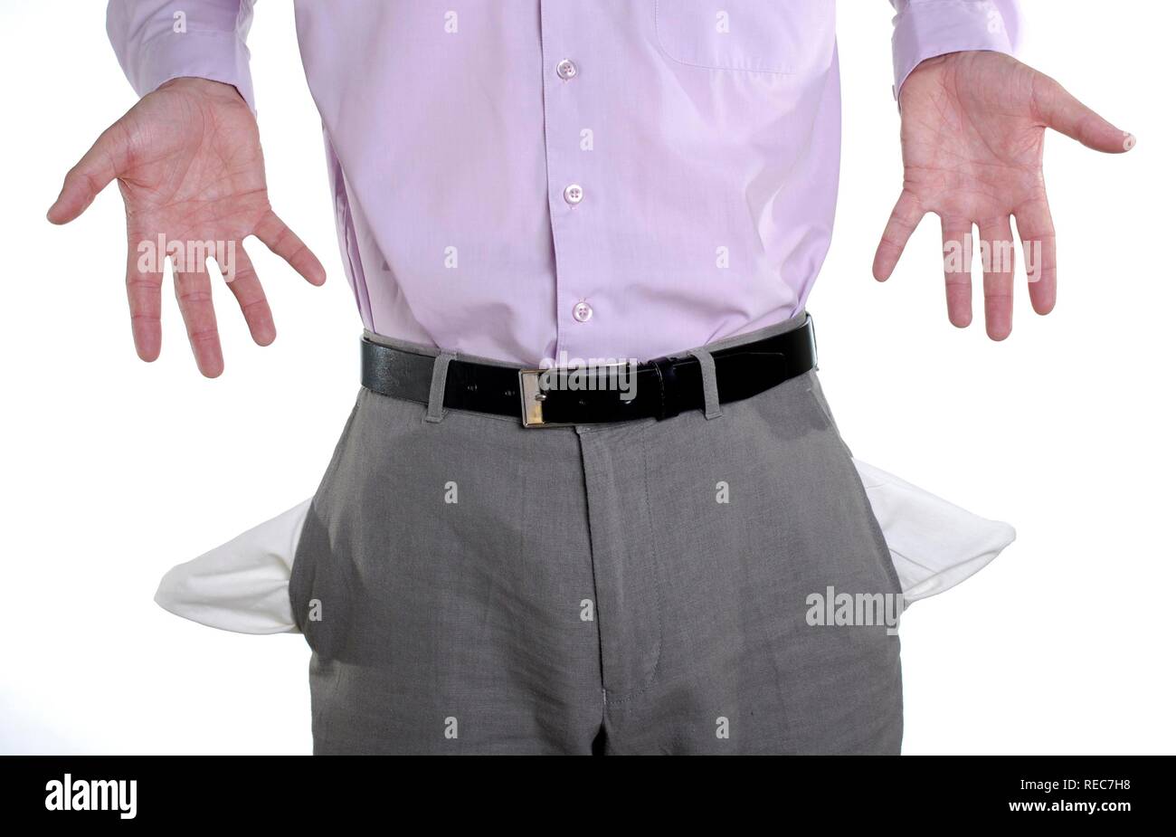 Poor man empty pockets hi-res stock photography and images - Alamy