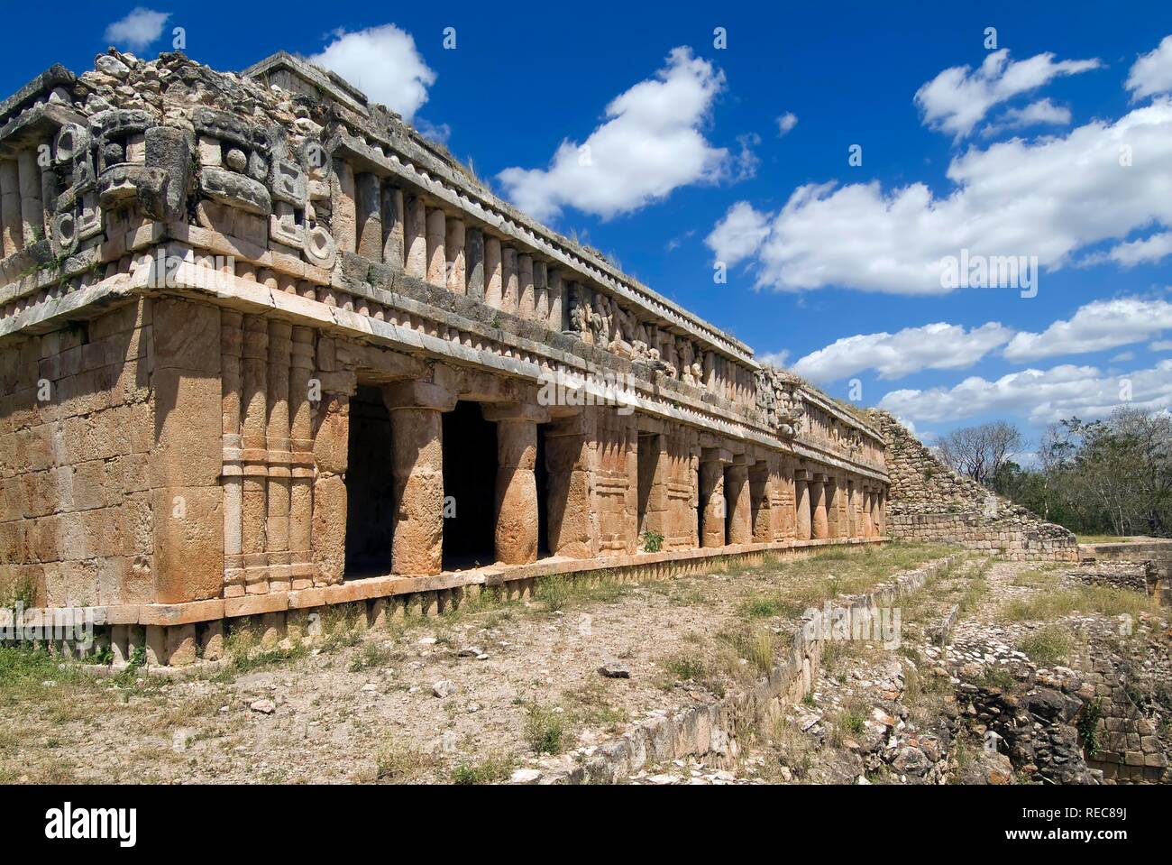 Sayil, Gran Palacio Norte, The great Palace, Yucatan, Mexico Stock ...