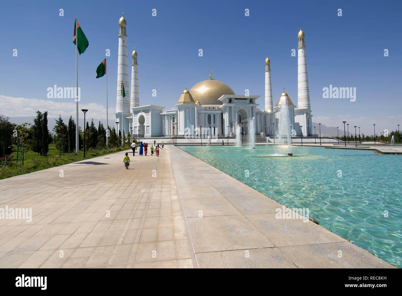 Ashgabat, Spiritual Mosque of Turkmenbasy, Turkmenistan Stock Photo - Alamy