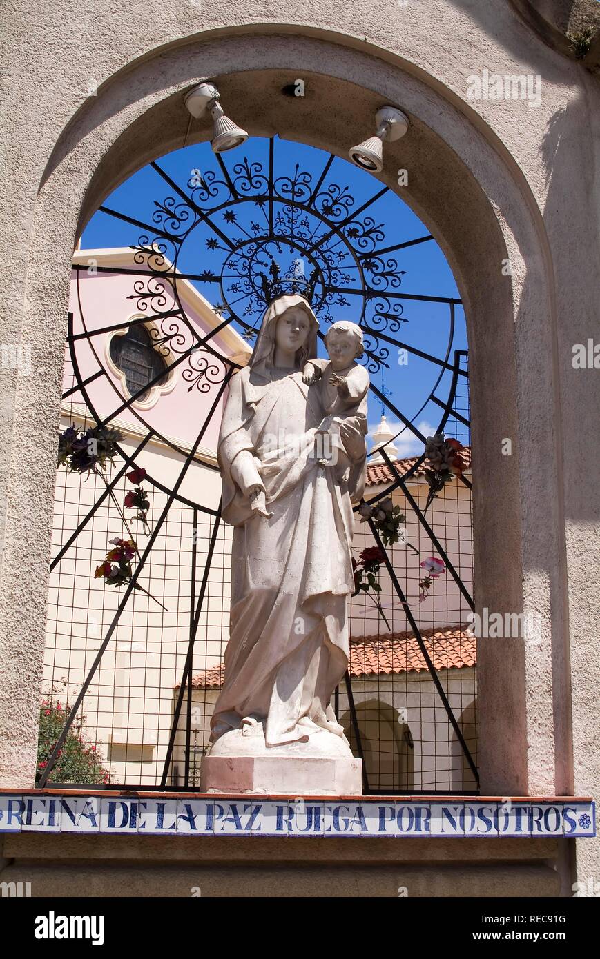 Statue of The Virgin Mary, neoclassical cathedral, Salta, Argentina ...