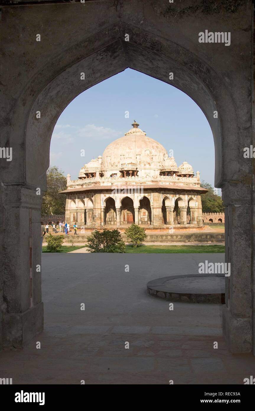Octagonal tomb of Isa Khan, Unesco World Heritage Site, Delhi, India ...
