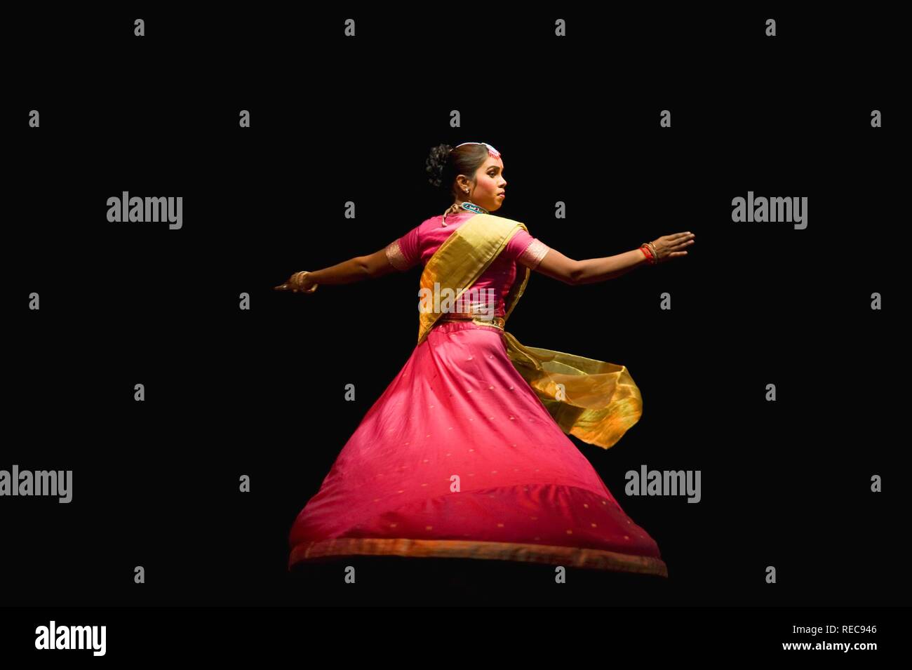 Dancer at a folk dance show, Delhi, India Stock Photo - Alamy