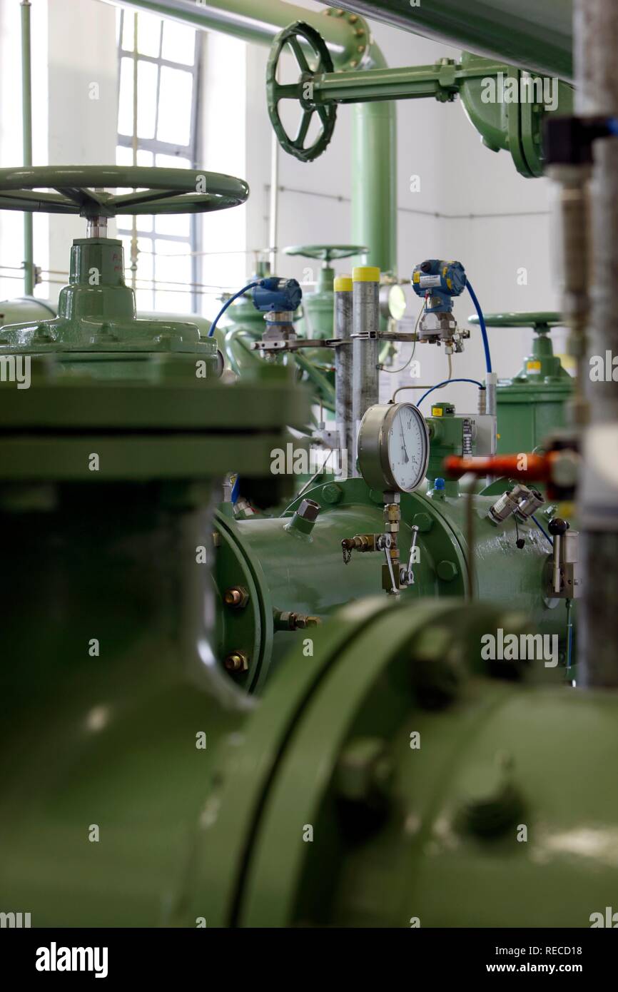 Natural gas transfer station, here natural gas is conducted from the ...