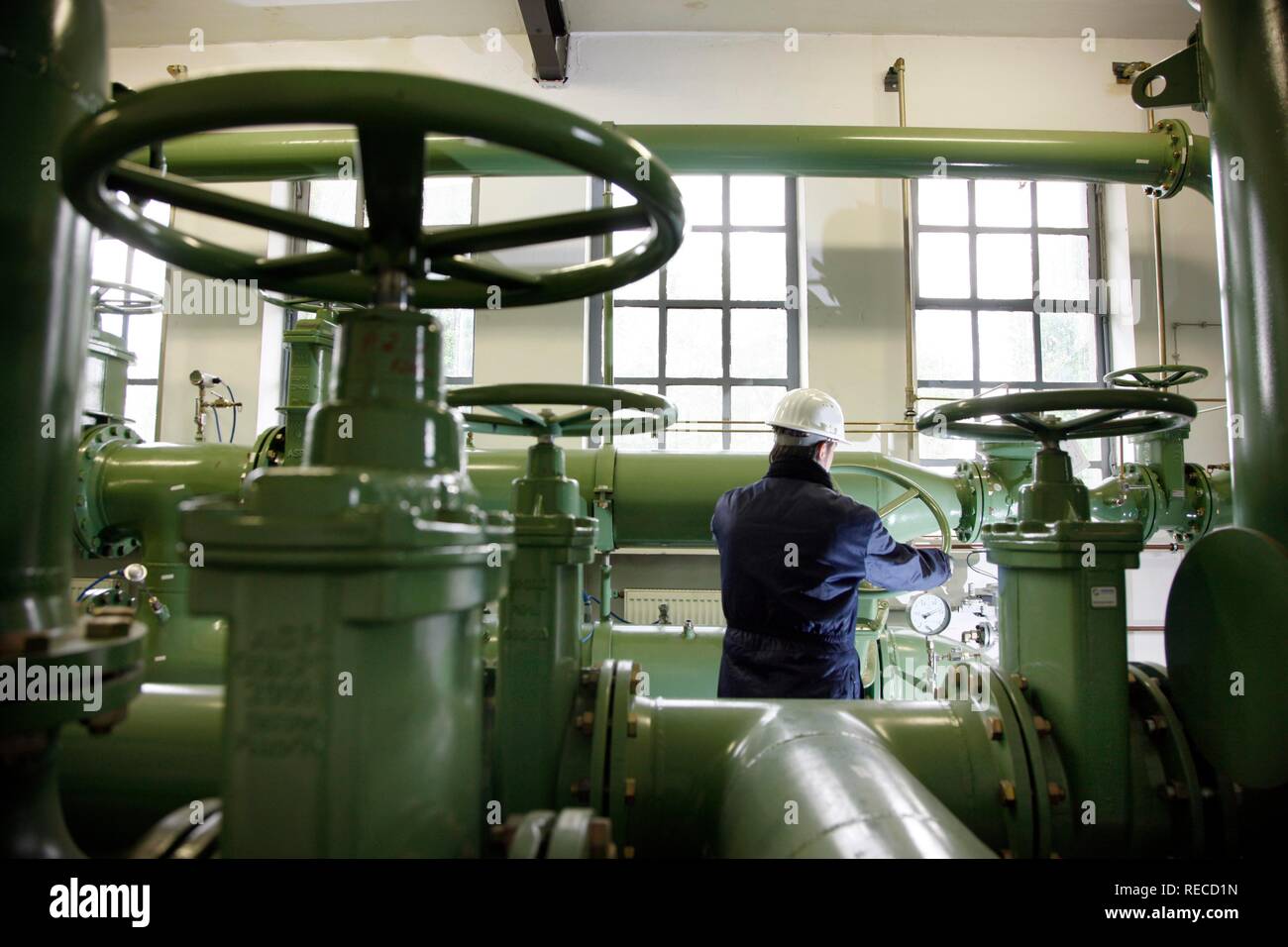 Natural gas transfer station, here natural gas is conducted from the ...