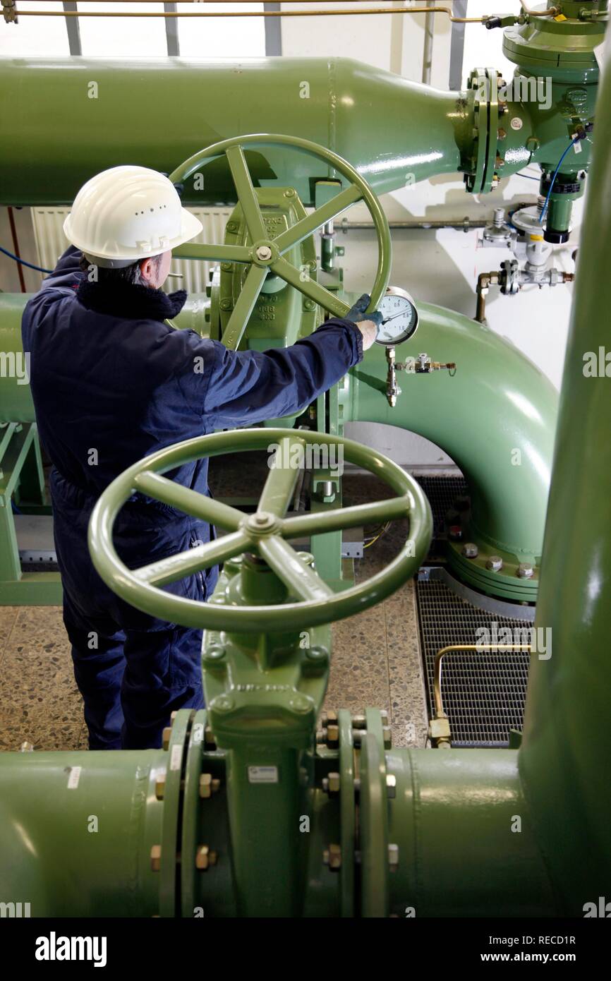 Natural gas transfer station, here natural gas is conducted from the ...