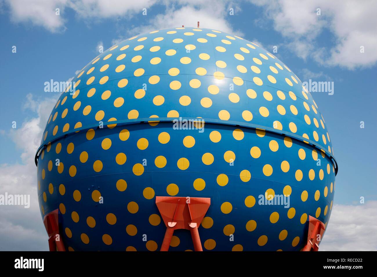 Artistically designed spherical container for the intermediate storage ...