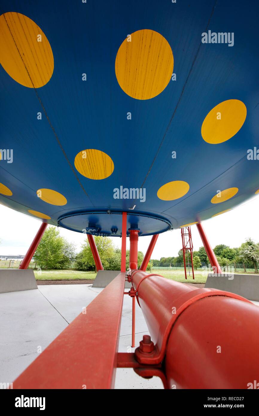 Artistically designed spherical container for the intermediate storage ...