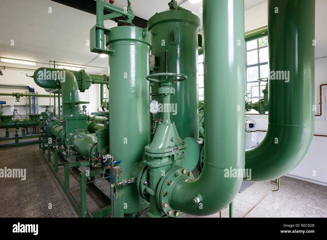 Natural gas transfer station, here natural gas is conducted from the ...