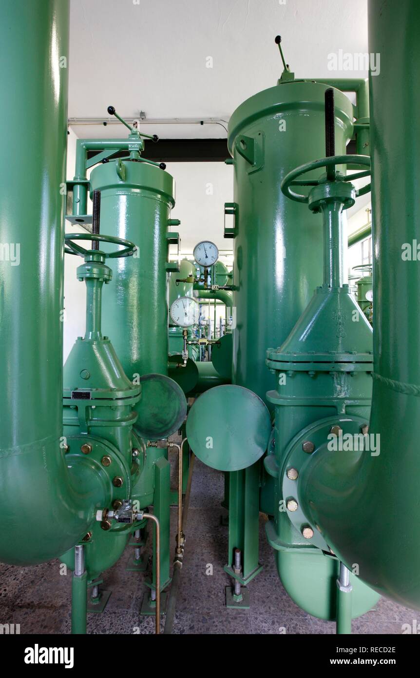 Natural gas transfer station, here natural gas is conducted from the ...