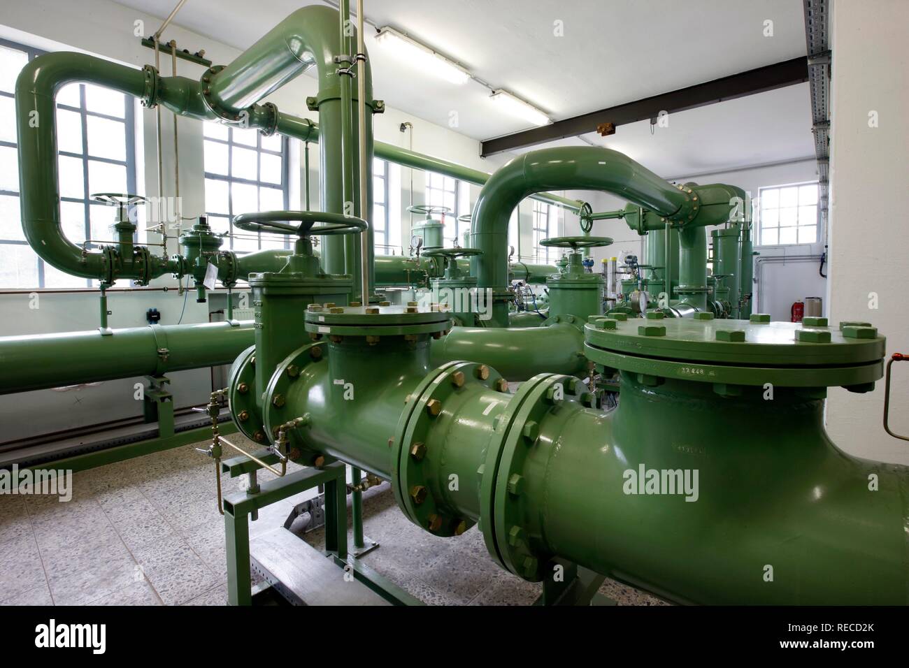 Natural gas transfer station, here natural gas is conducted from the ...