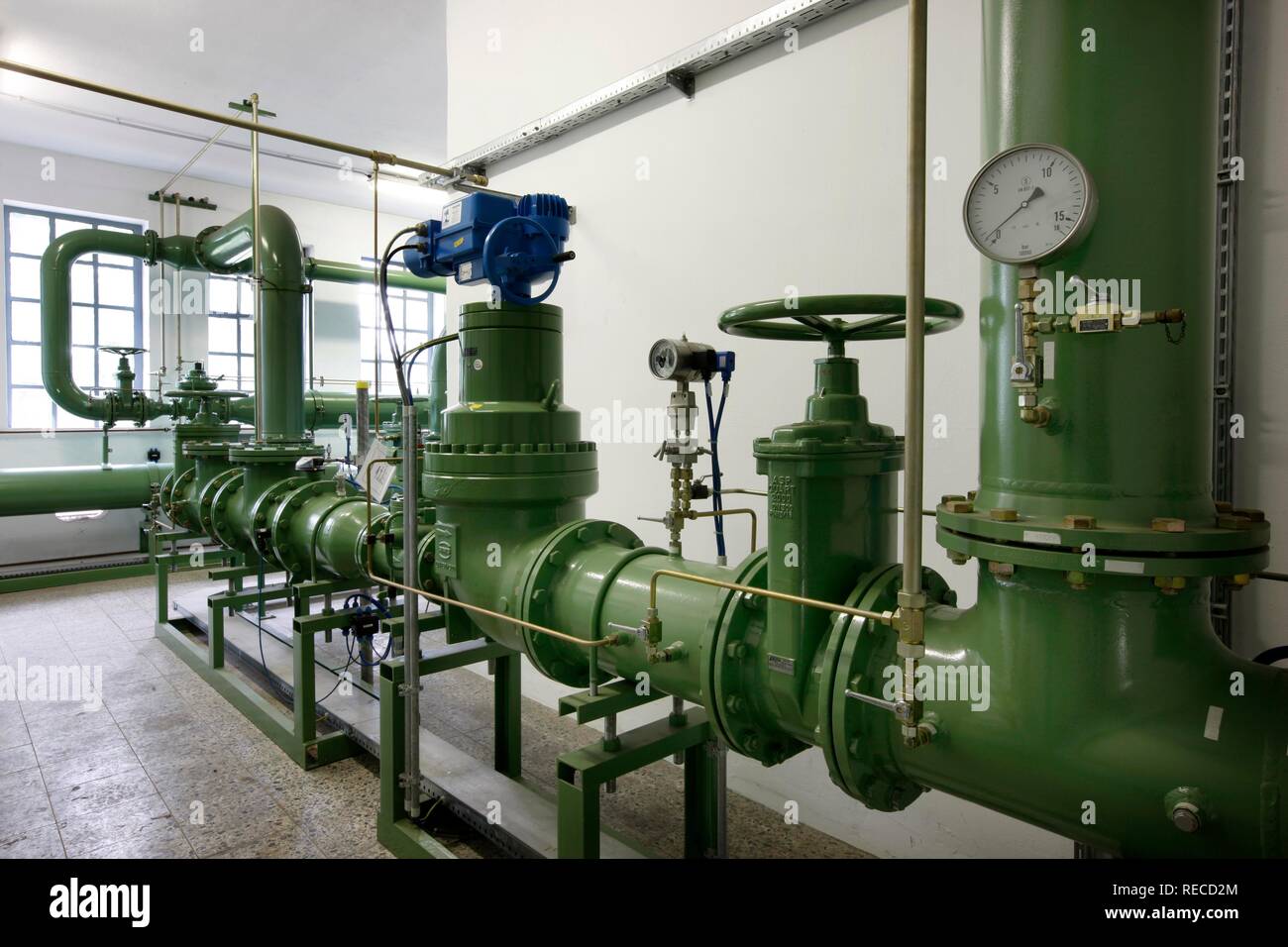 Natural gas transfer station, here natural gas is conducted from the ...