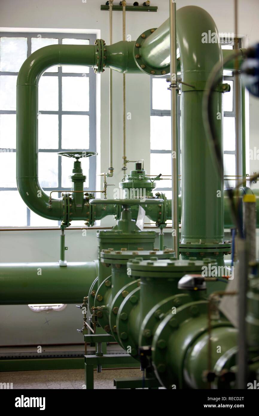 Natural gas transfer station, here natural gas is conducted from the ...