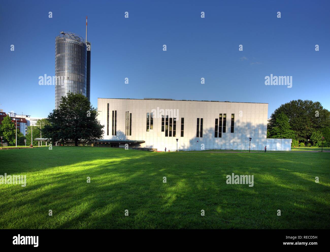 Aalto Theater, opera house, RWE Tower, Essen, North Rhine-Westphalia ...
