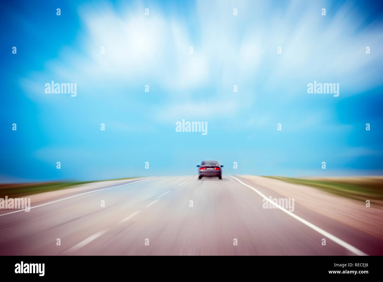 Driving road fast speed grass hi-res stock photography and images - Alamy