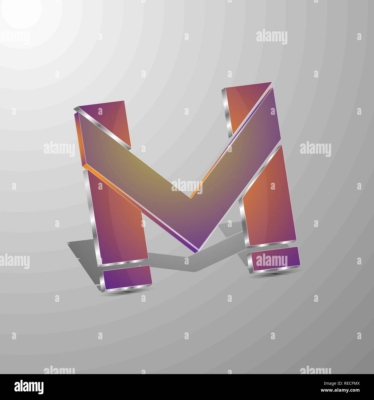 Isolated vector 3d logo letters m.Concept design Stock Vector Image ...