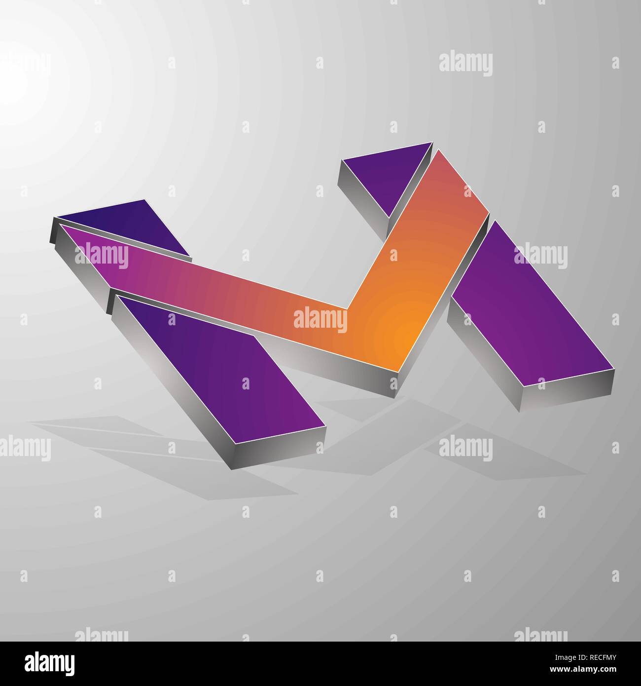 Isolated vector 3d logo letters m.Concept design Stock Vector Image ...