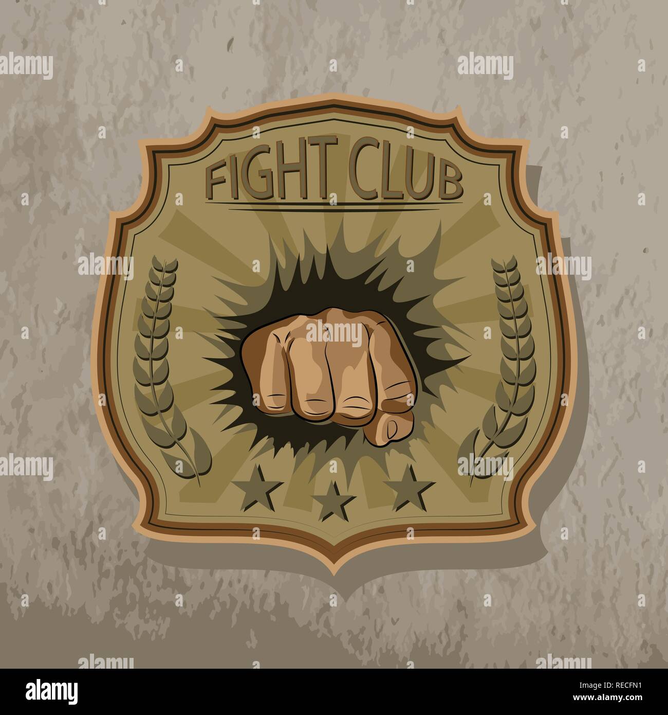 Fight club.Vector vintage emblem,stamp,symbol,sticker Stock Vector ...