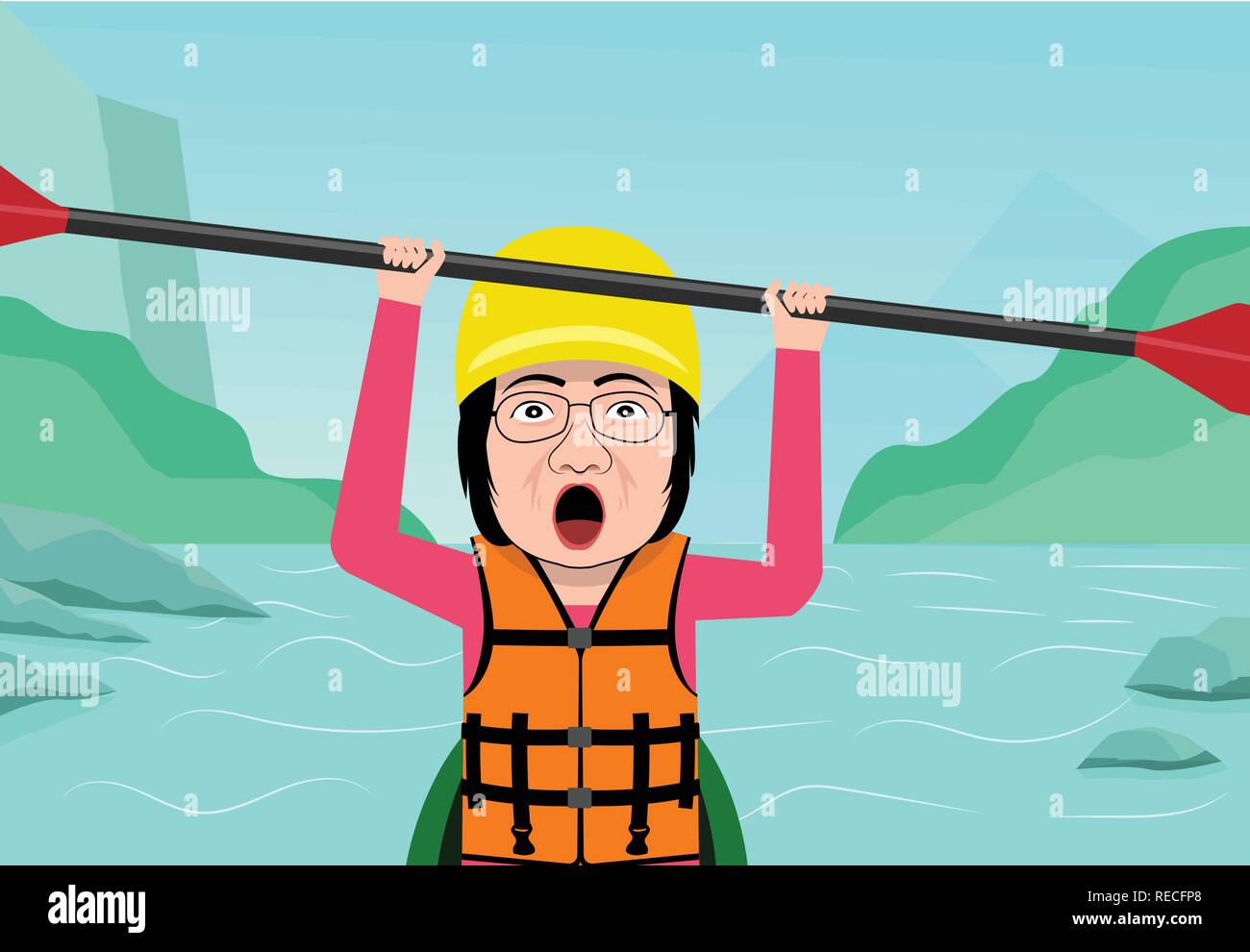 Old woman trip up Stock Vector Images - Alamy