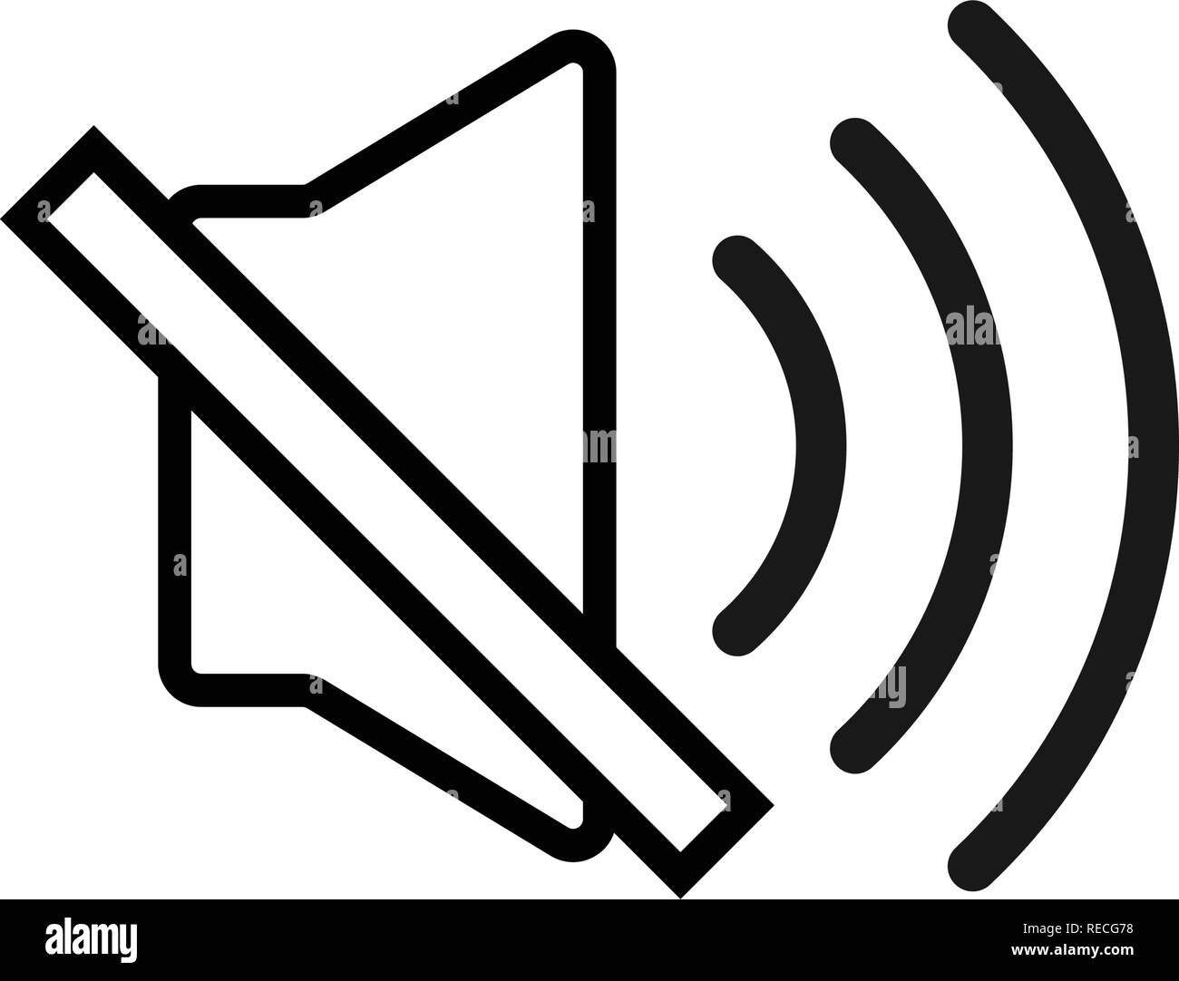 Mute speaker icon graphic design template vector isolated Stock Vector ...