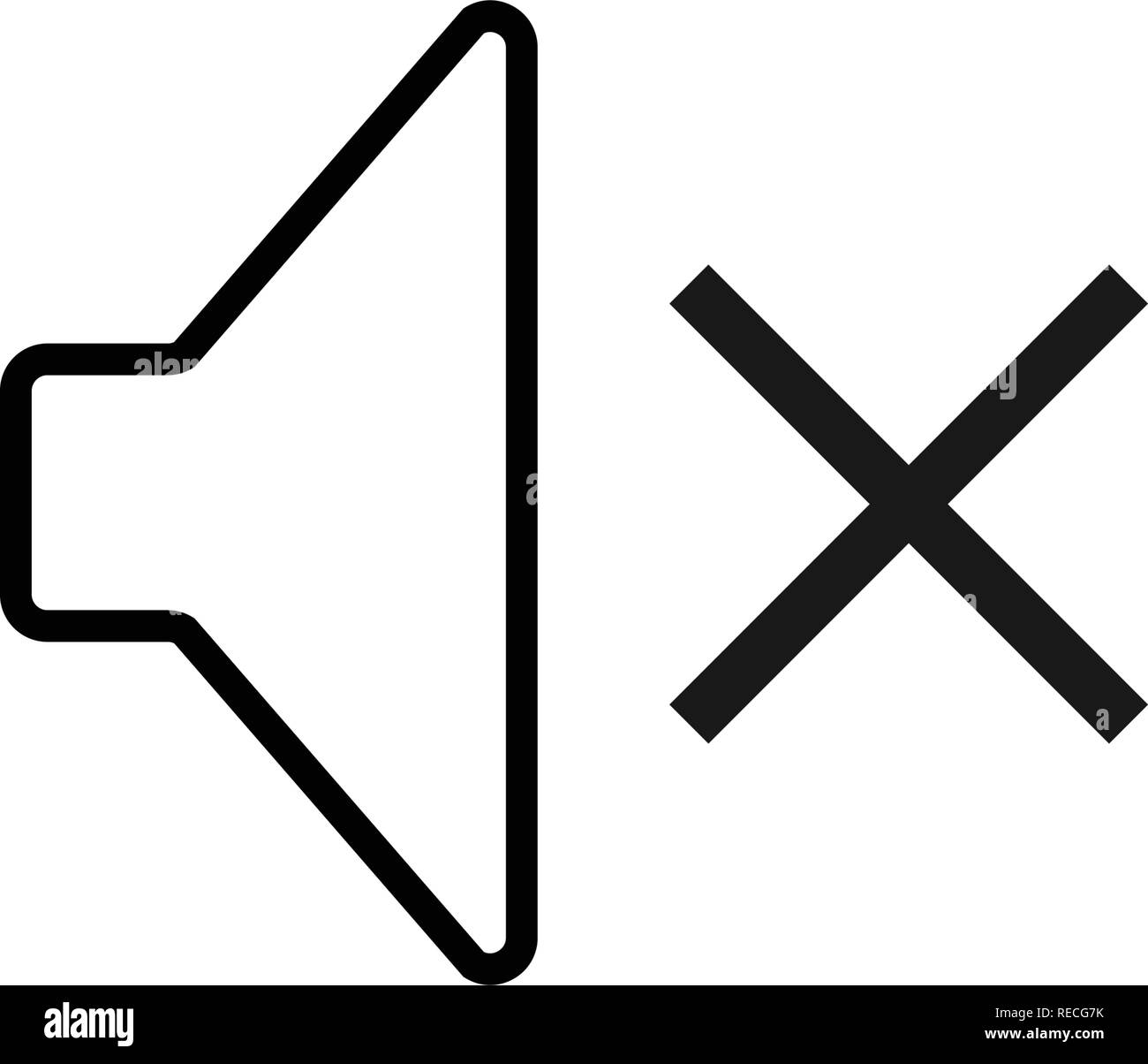 Mute speaker icon graphic design template vector isolated Stock Vector ...