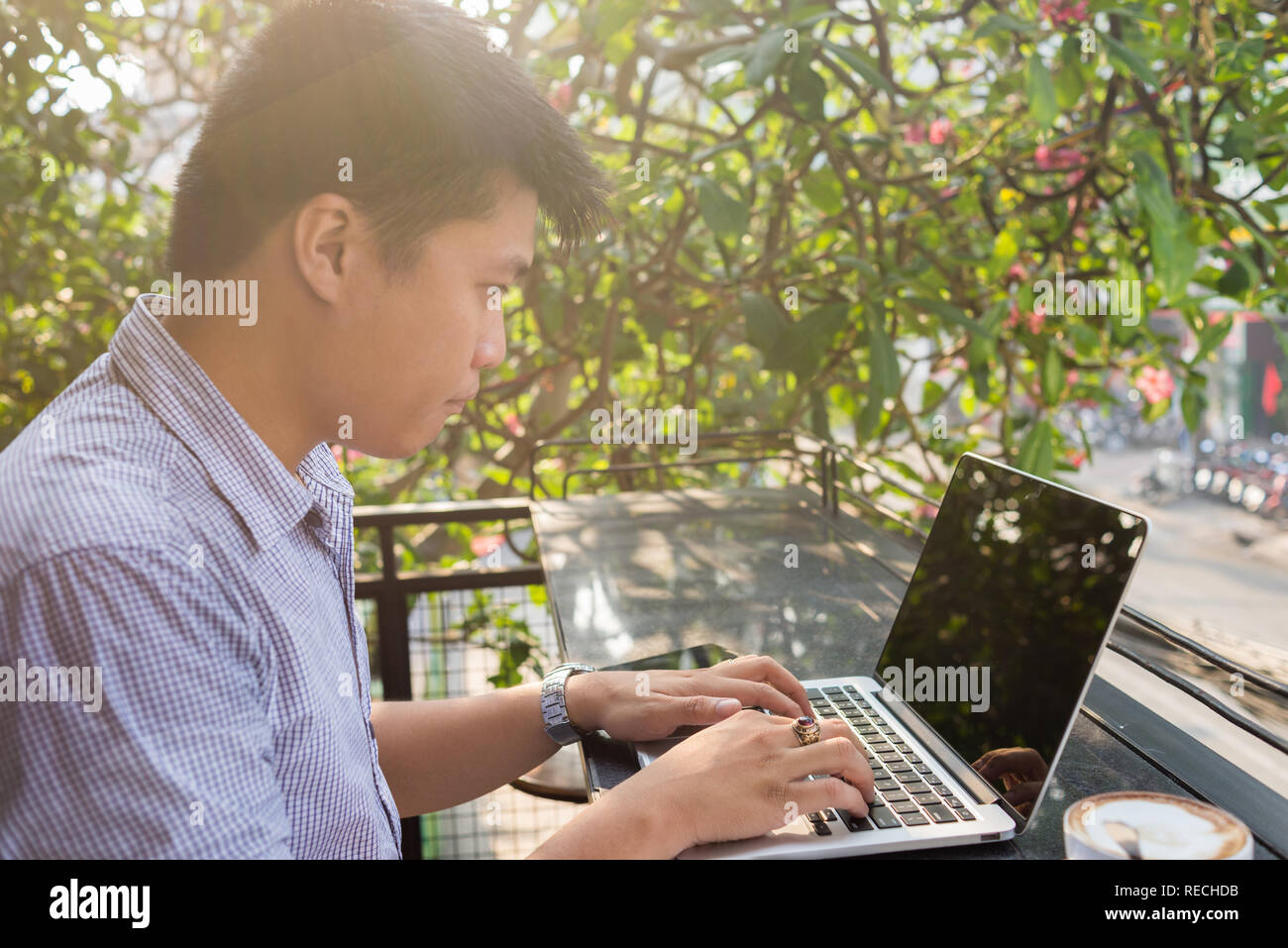 Happy asian freelance businessman hi-res stock photography and images ...