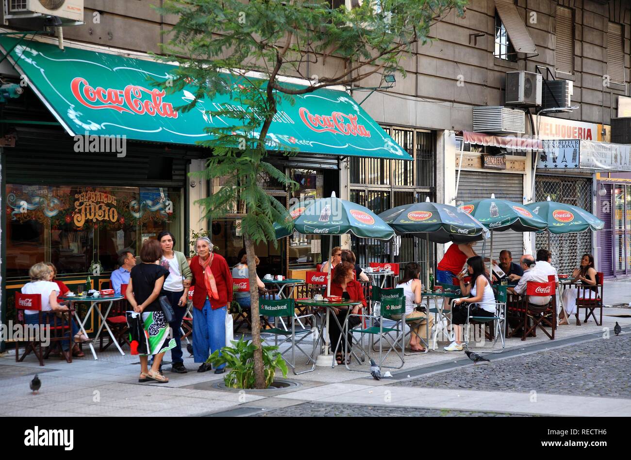 Avenida Corrientes street, center of Buenos Aires, Argentina, South ...