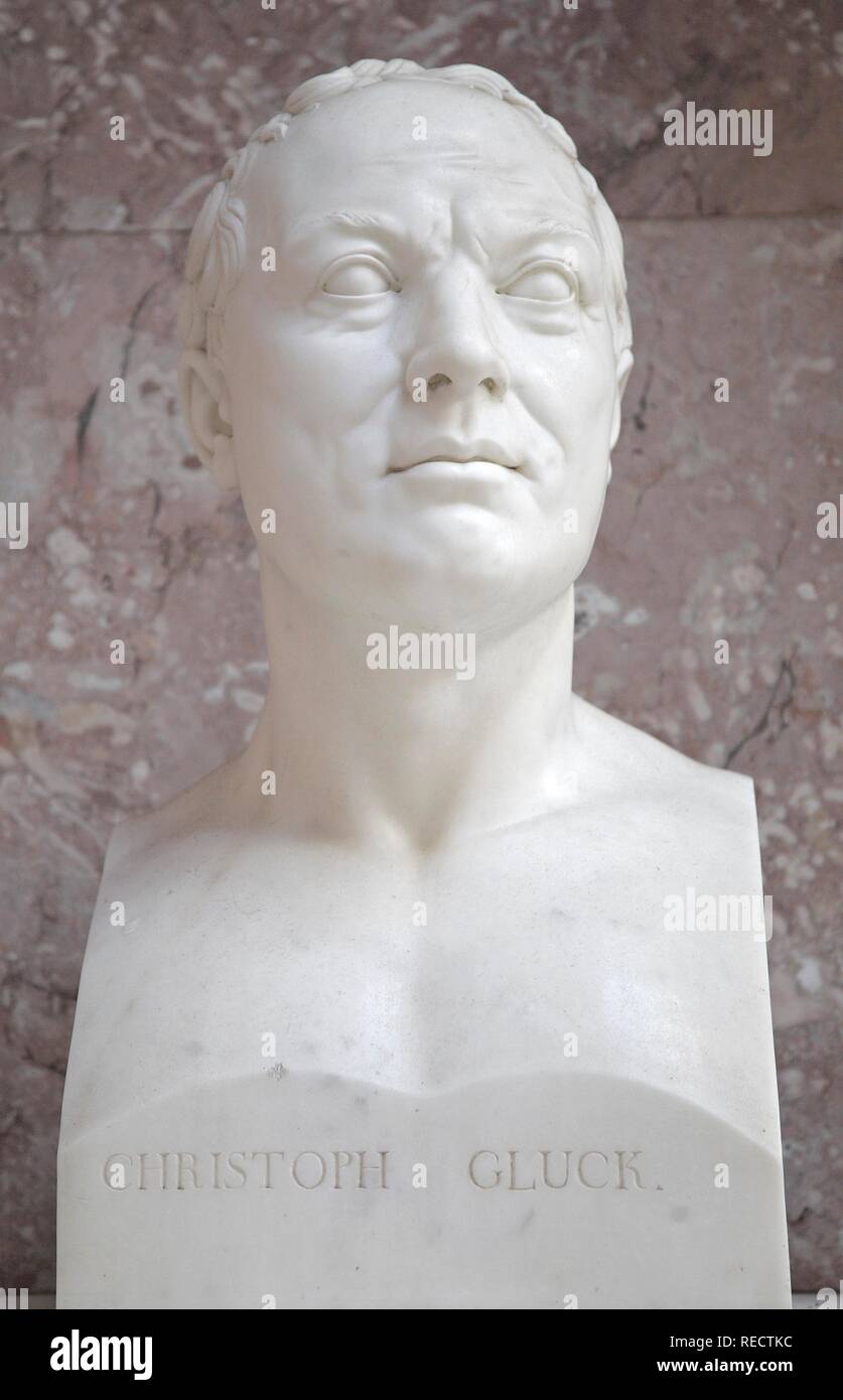 Bust of Christoph Willibald Gluck, German composer of the early ...