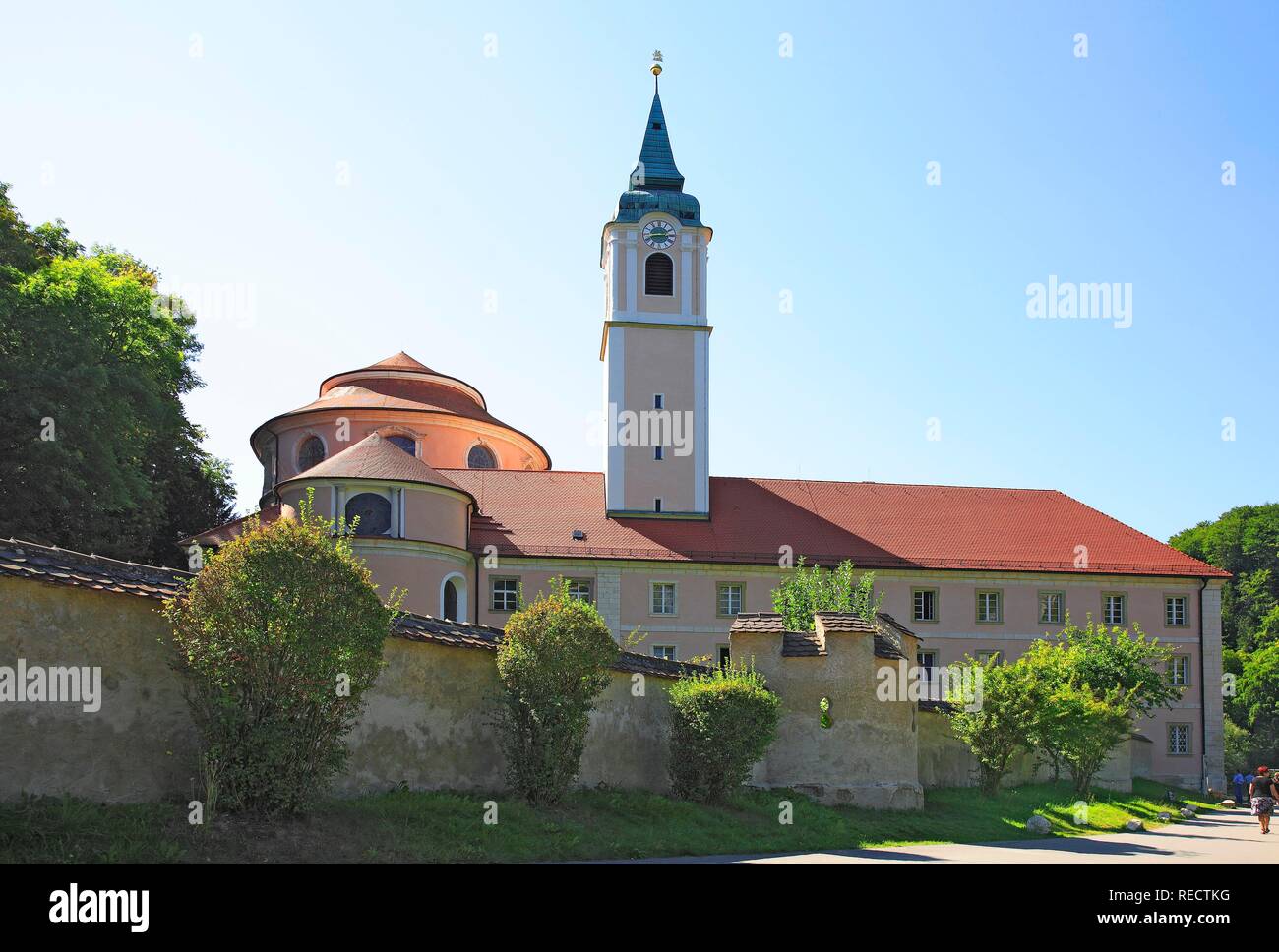 Kloster Weltenburg monastery and Donauwanderweg Danube trail, Kelheim ...