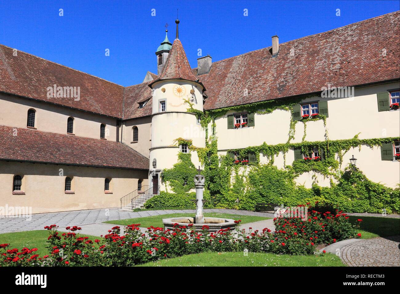 Courtyard of the minster dedicated to the Virgin and Saint Mark ...