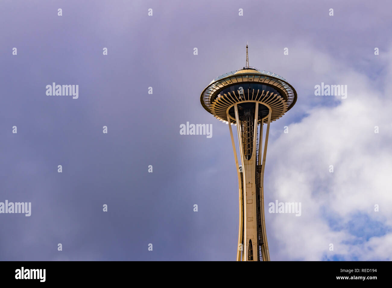 Seattle, Washington, USA - 28 October 2018. The iconic Space Needle ...