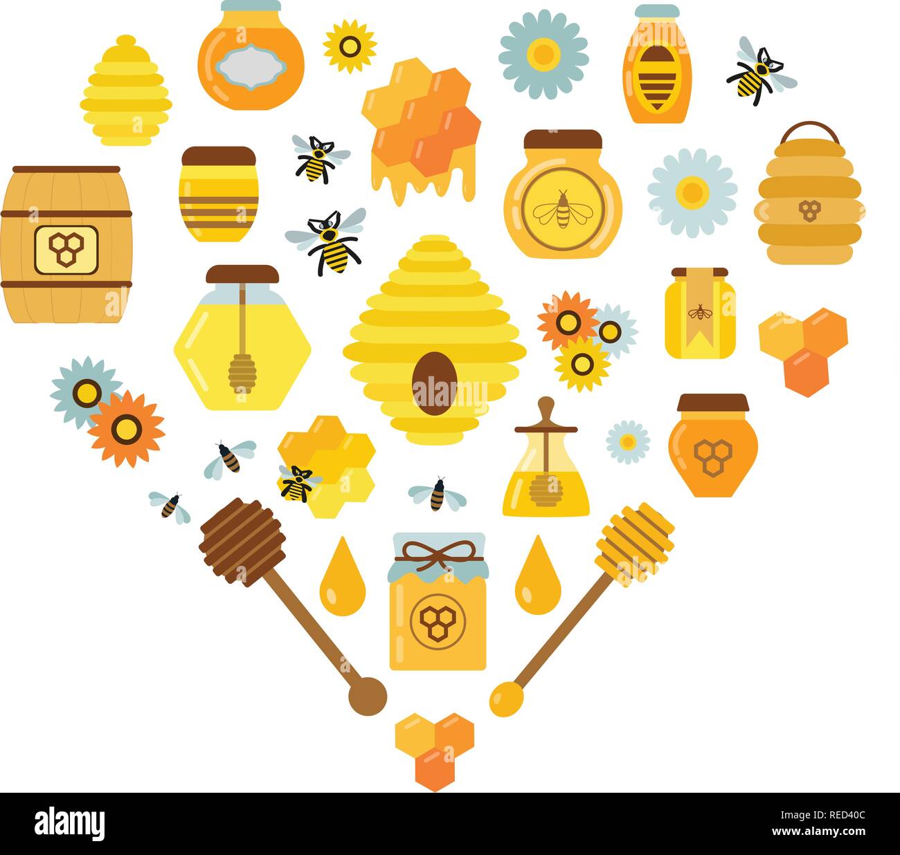 Honey apiary bee products Stock Vector Images - Alamy