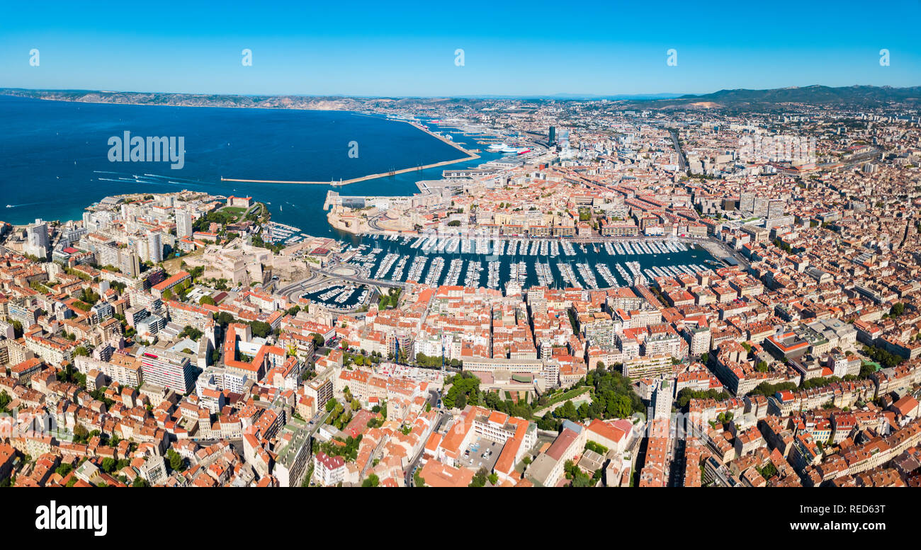 Old Port in Marseille. Marseille is the second largest city of France ...