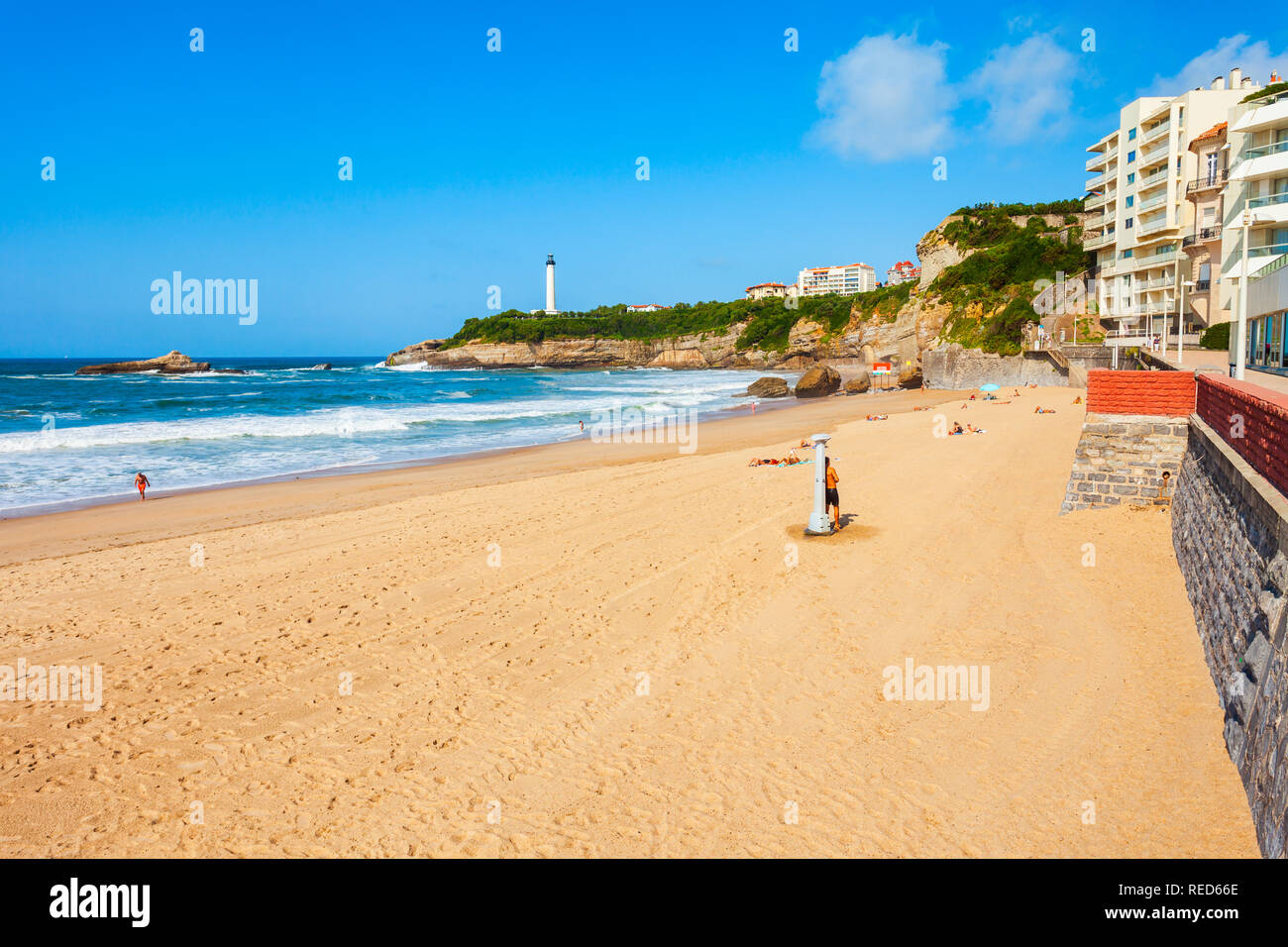 La Grande Plage is a public beach in Biarritz city on the Bay of Biscay ...