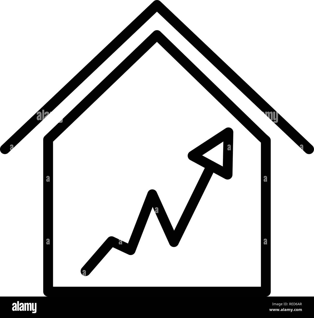 Graph House Vector Icon Sign Icon Vector Illustration For Personal And ...