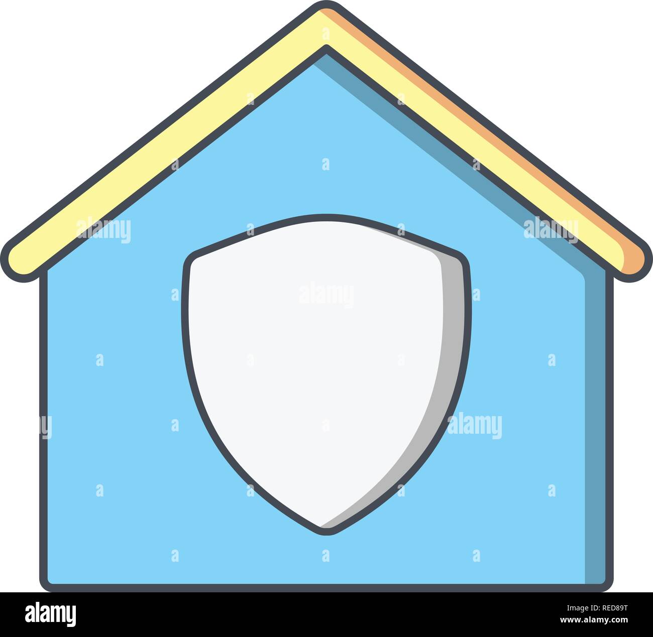 Protected House Vector Icon Sign Icon Vector Illustration For Personal ...