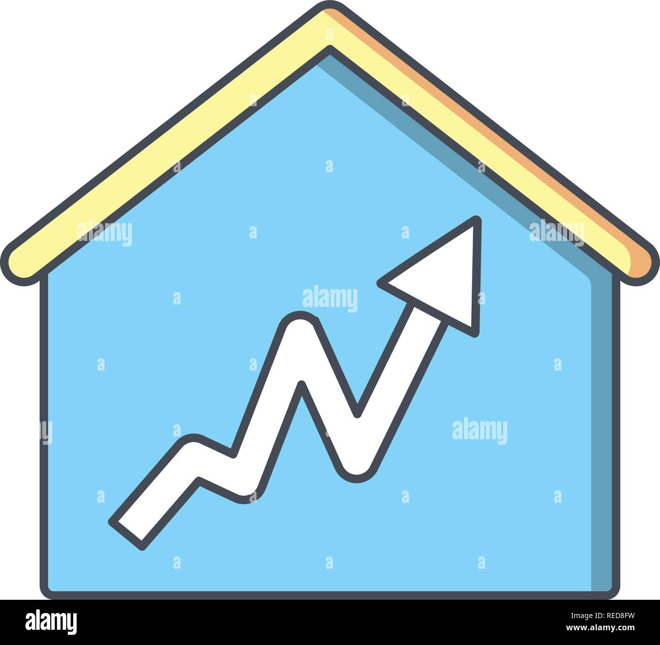 Graph House Vector Icon Sign Icon Vector Illustration For Personal And ...
