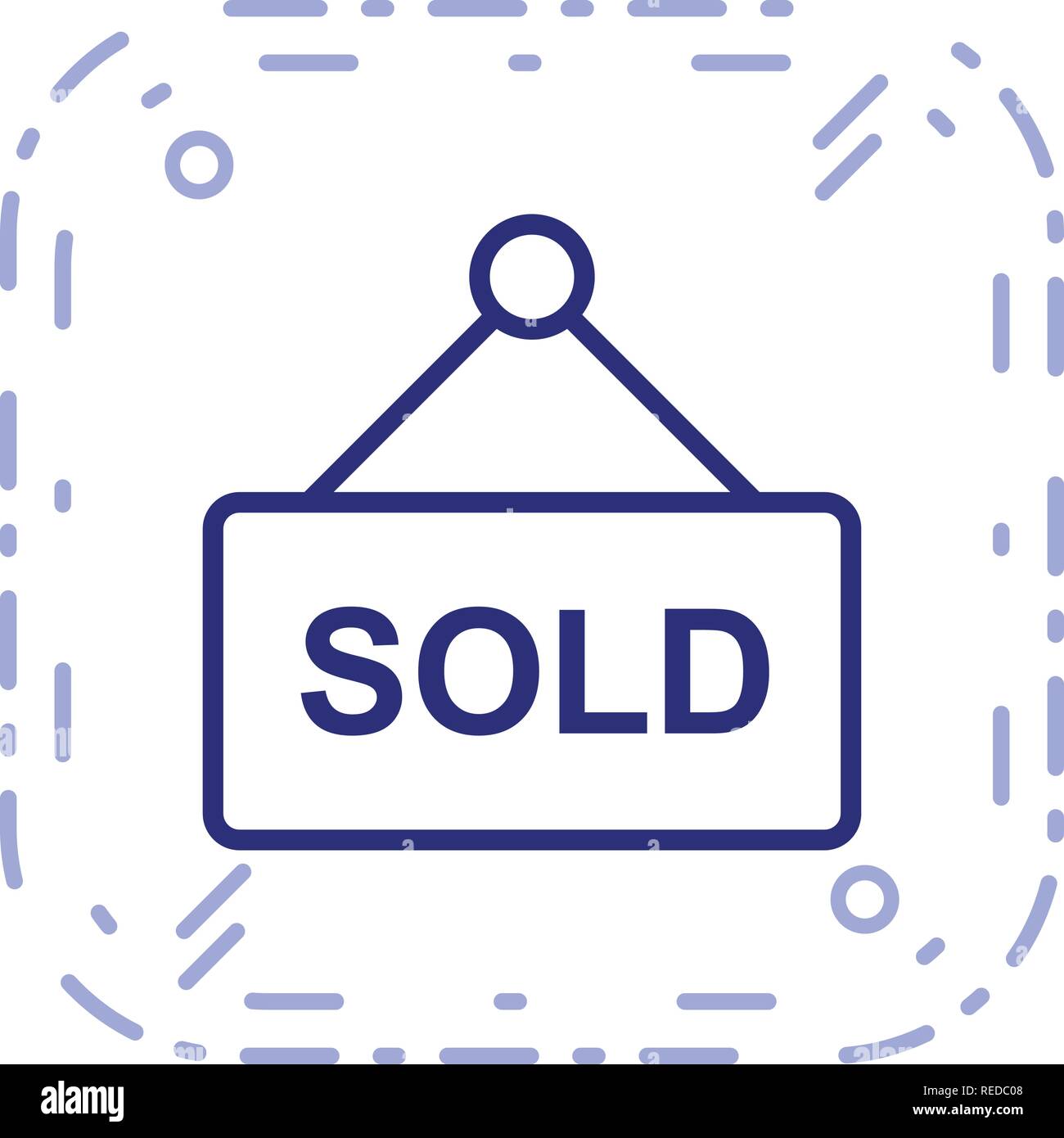 Sold Vector Icon Sign Icon Vector Illustration For Personal And ...