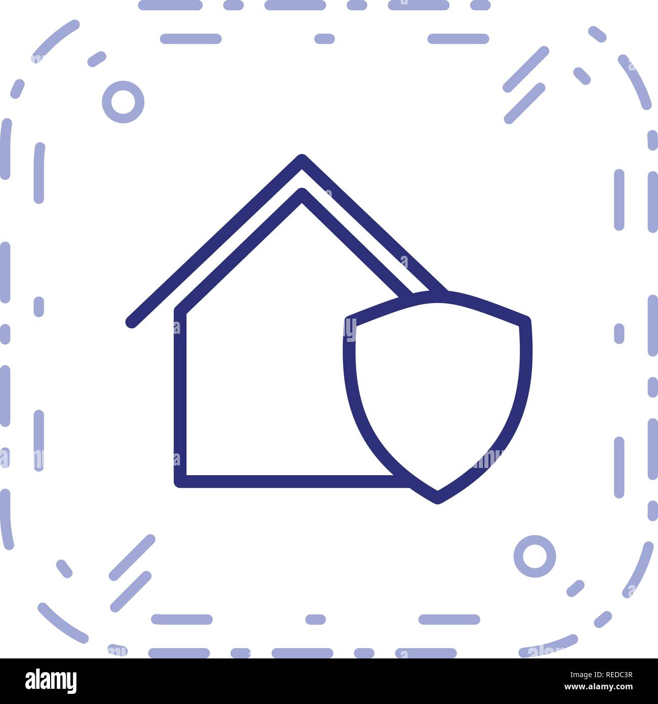 Protected House Vector Icon Sign Icon Vector Illustration For Personal ...