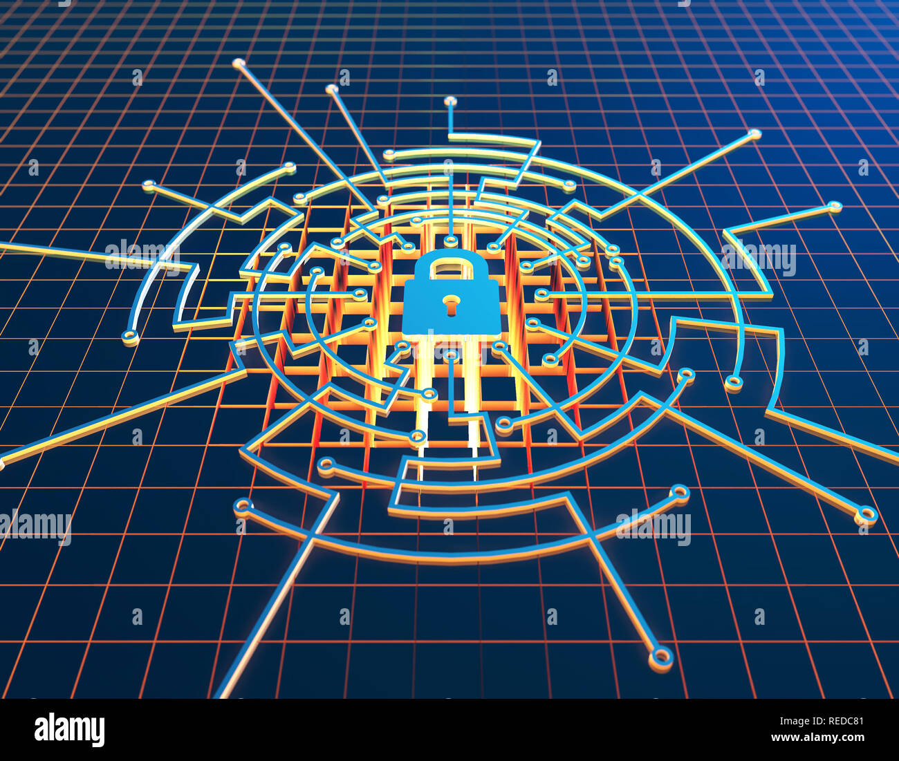 Electronic network technology, internet data transmission,lock Stock ...