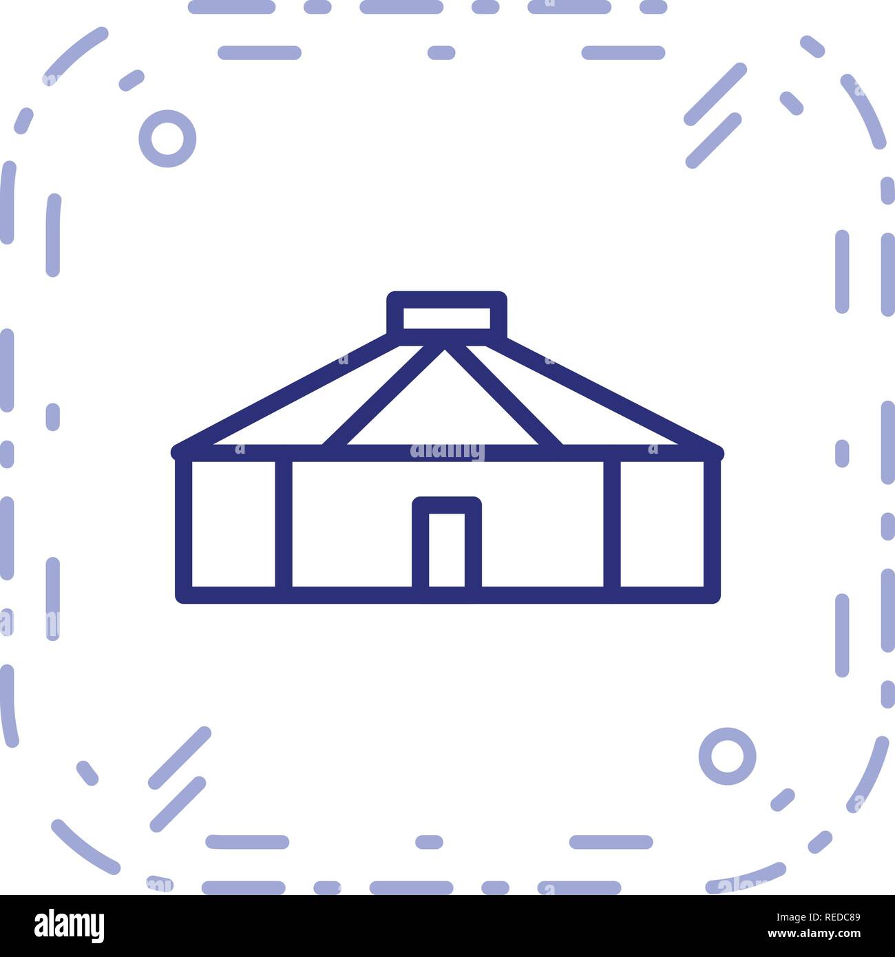 Yurt Vector Icon Sign Icon Vector Illustration For Personal And ...