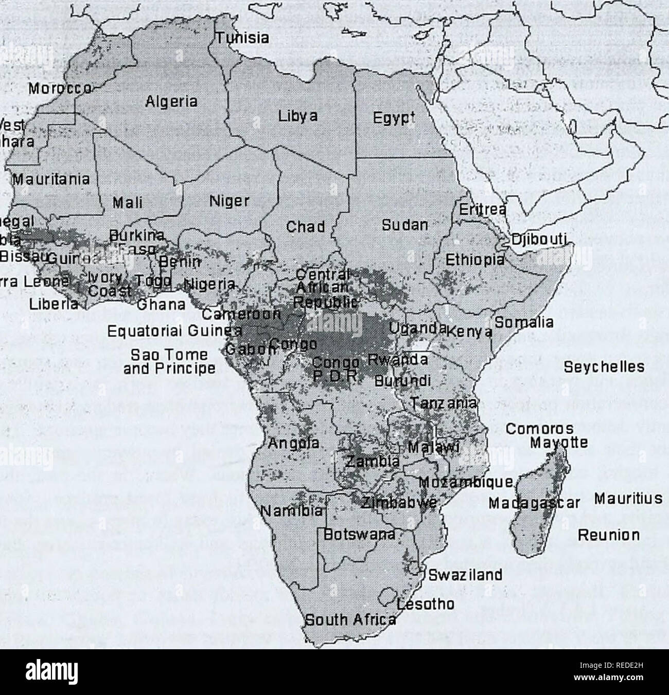 Africa Resource Map Black And White