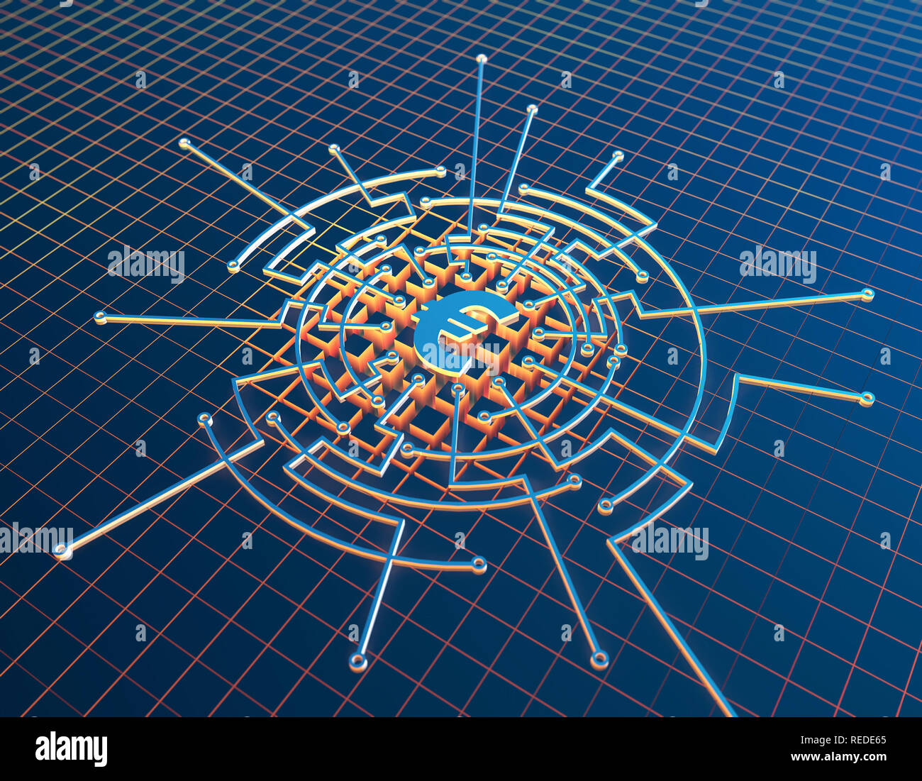 Electronic network technology, internet data transmission,euro Stock ...