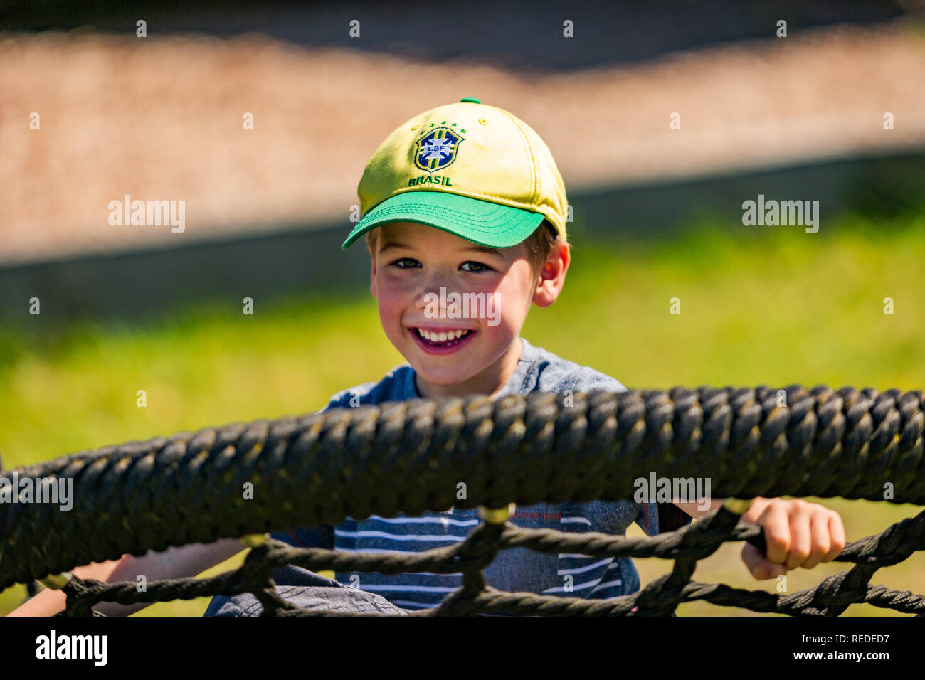 Kids Playground Playing Roundabout High Resolution Stock Photography ...