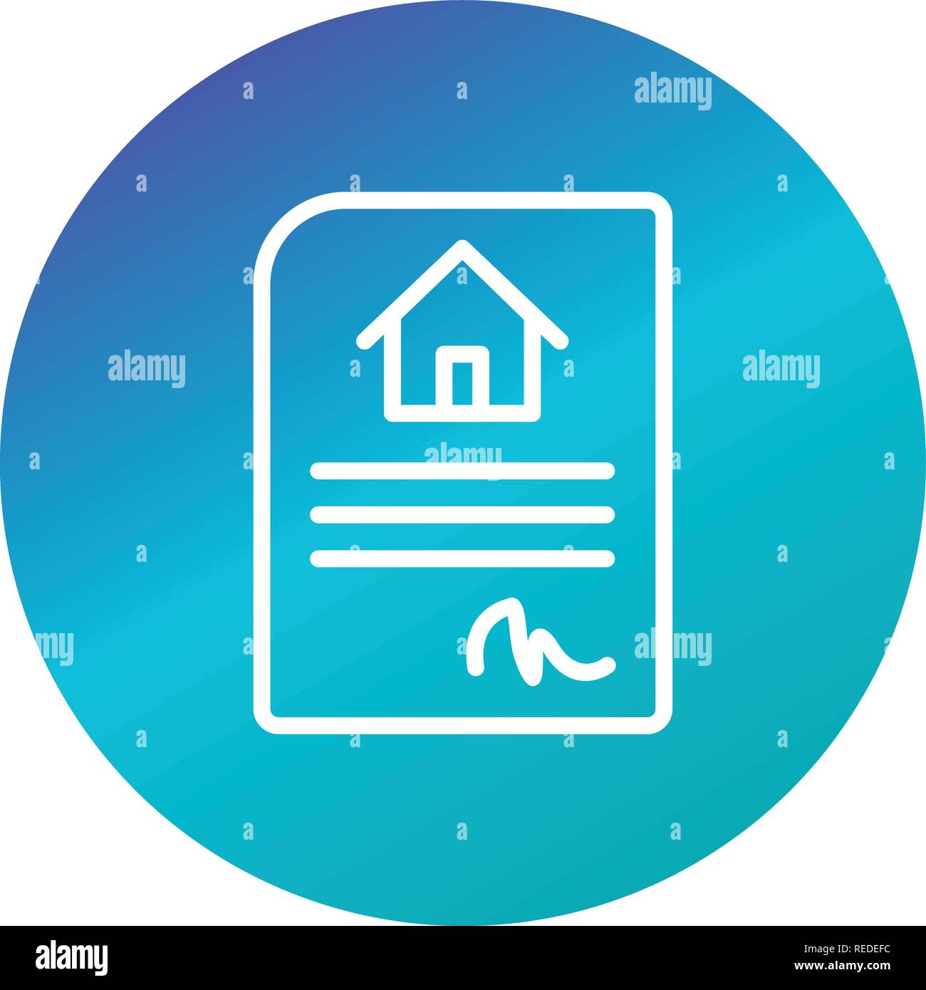 House Contract Vector Icon Sign Icon Vector Illustration For Personal ...