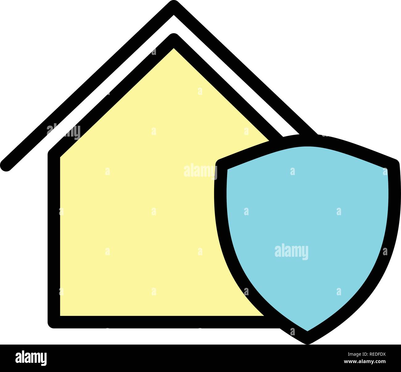 Protected House Vector Icon Sign Icon Vector Illustration For Personal ...