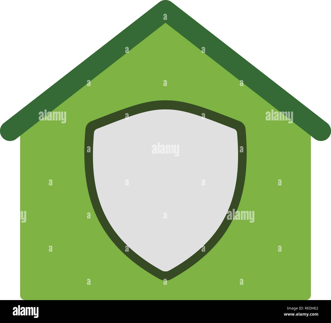 Protected House Vector Icon Sign Icon Vector Illustration For Personal ...