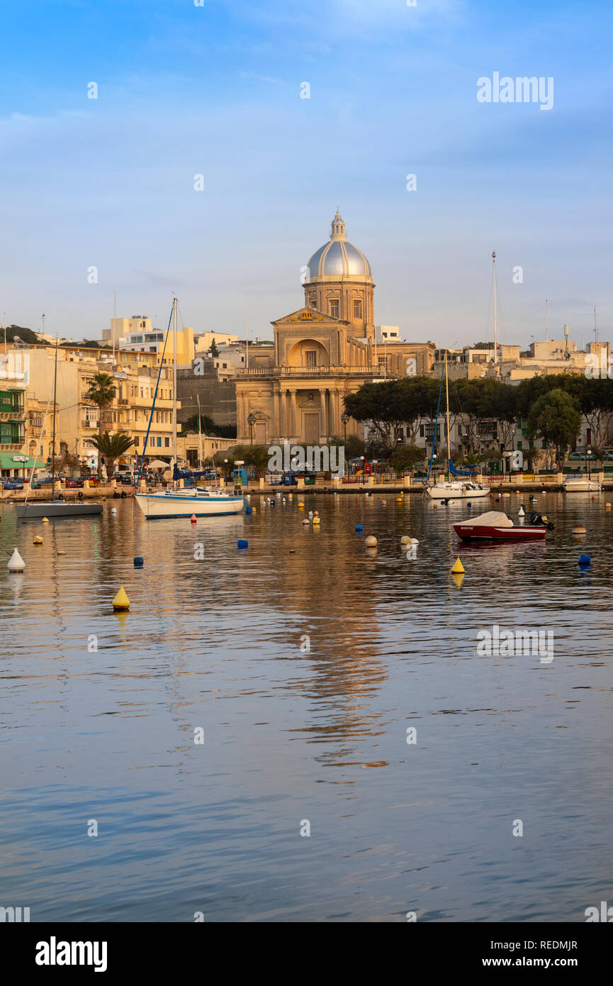 The picturesque harbour front at Kalkara, Valletta, Malta Stock Photo ...